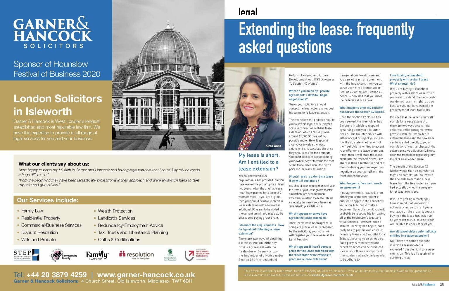 Section 42 Notice Lease Extension | Service, Frequent Questions